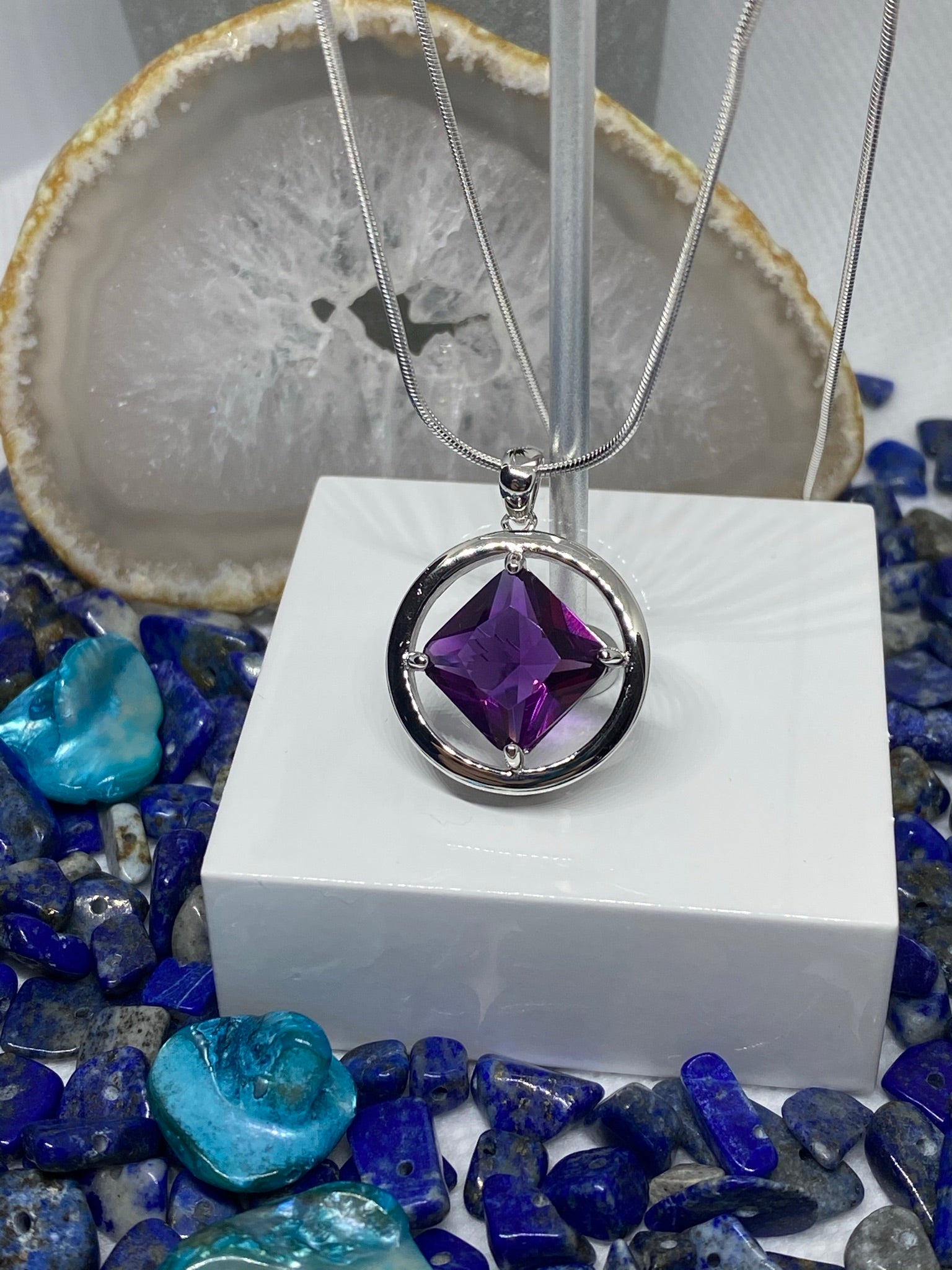 NA Service Symbol with colored CZ stone – Serendipity Recovery Shop